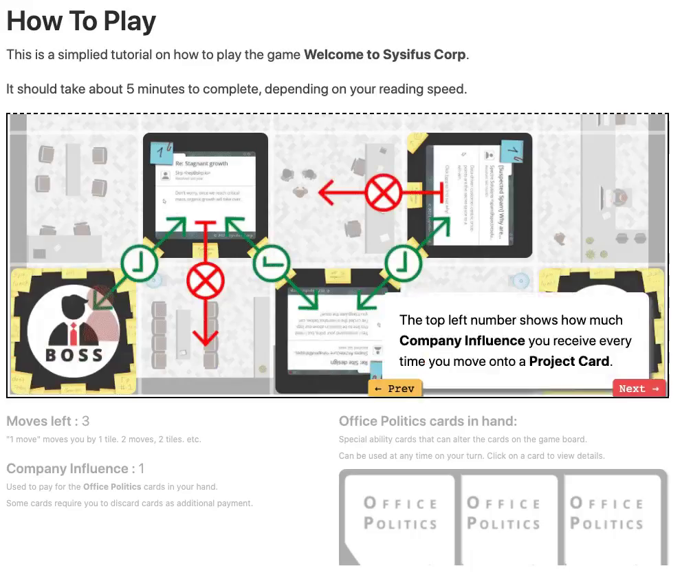 Sysifus Corp - I made an interactive tutorial for my game!